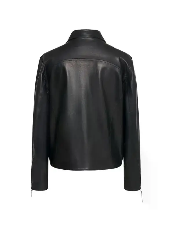 O.FILES Leather Zip Jacket