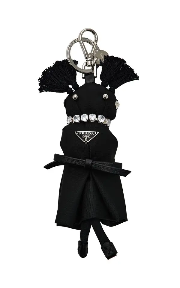 Prada Re-nylon Keychain Charm - Black