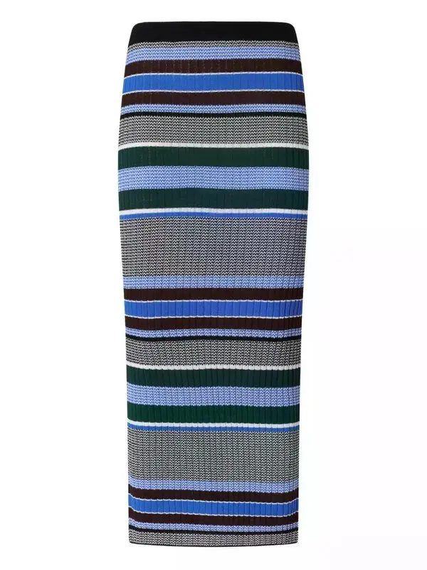 Pinko Striped Knitted Midi Skirt