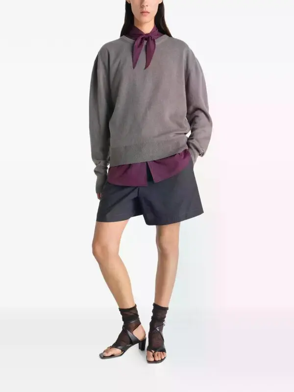 LEMAIRE Crew Neck Sweater In Cashmere And Wool Blend