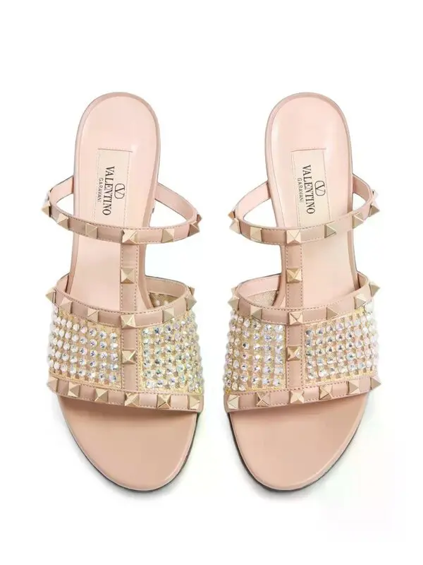 Valentino Garavani Rockstud Embroidered Sandals