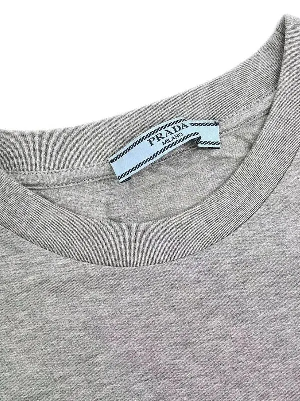 Prada Logo Appliqué Cotton T-shirt