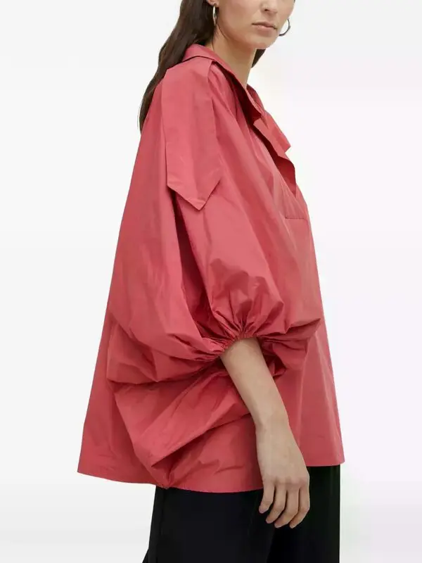 MMC STUDIO Mandal Balloon-sleeve Top - Red