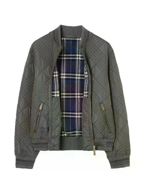Burberry Micro Check-stitch Rakewood Bomber Jacket