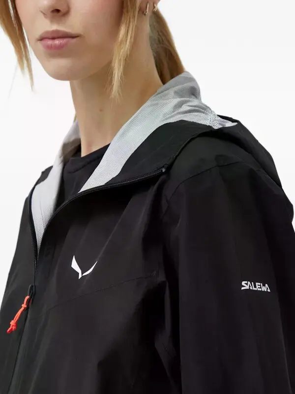 SALEWA Hooded Zip Jacket With Logo Detail
