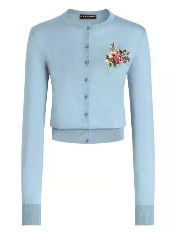 Dolce & Gabbana Floral Appliqué Cardigan
