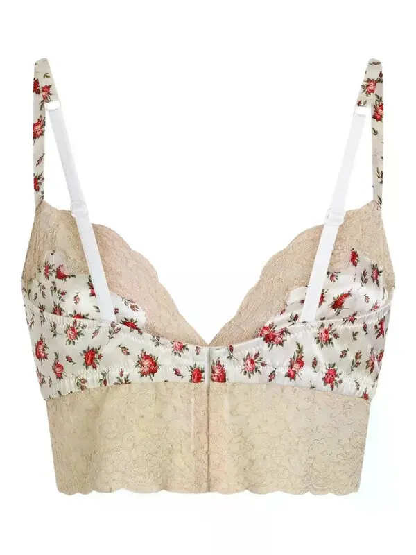 Dolce & Gabbana Floral-print Lace Bra