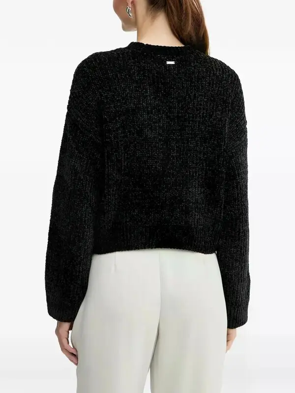 Armani Exchange Textured Round Neck Long Sleeve Sweater