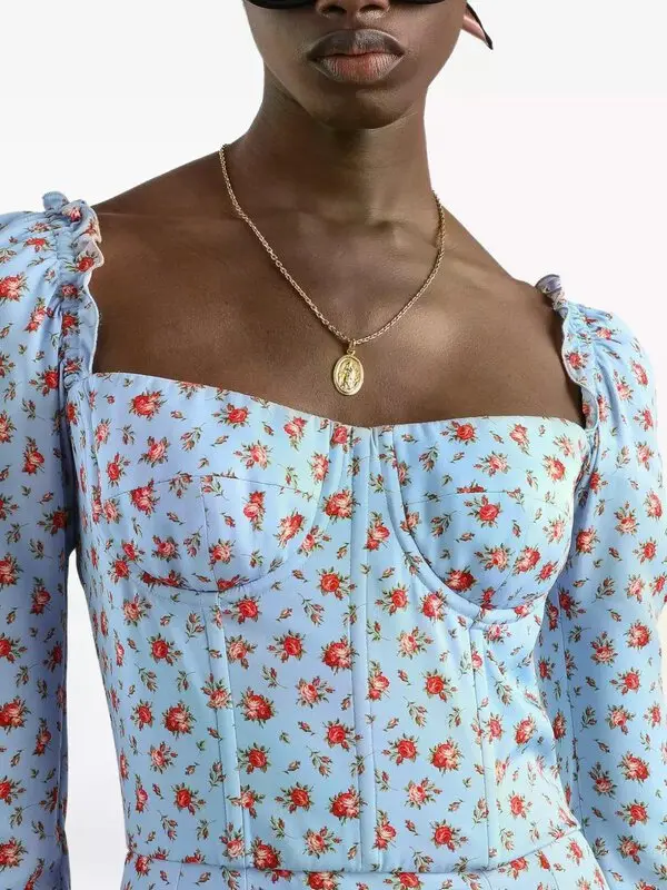 Dolce & Gabbana Long-sleeve Floral Dress