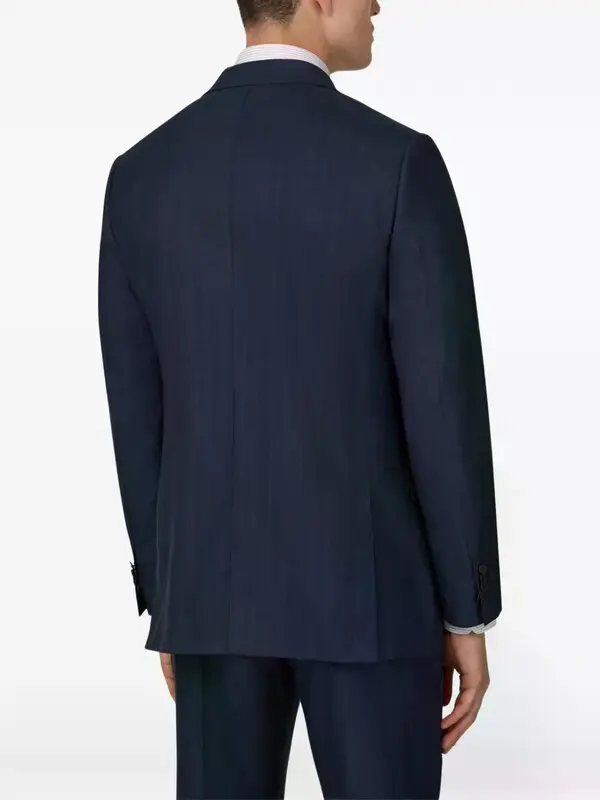 Boggi Milano Pinstriped Flap-pocket Suit - Blue