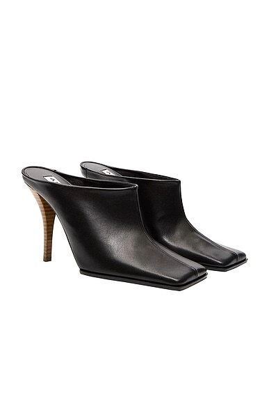 Alaïa Leather Mule Heel - Noir
