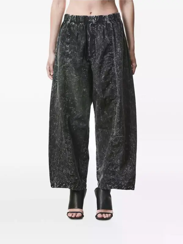 THOM KROM Marble Print Wide Leg Trousers
