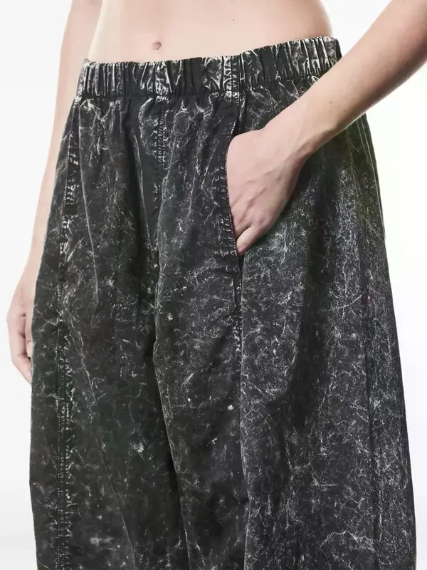 THOM KROM Marble Print Wide Leg Trousers