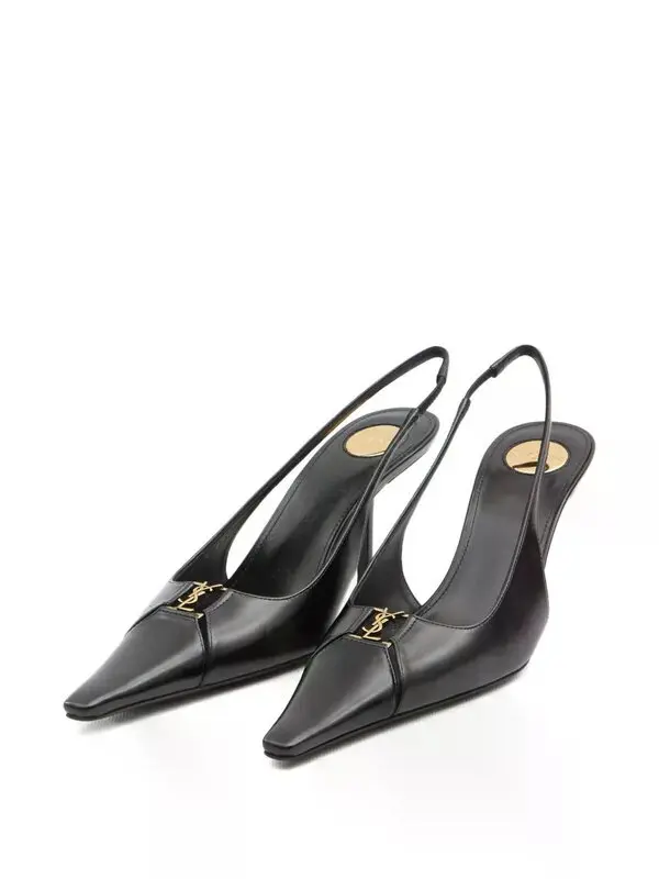 Saint Laurent Babylone Bretuil Slingback Pumps - Black