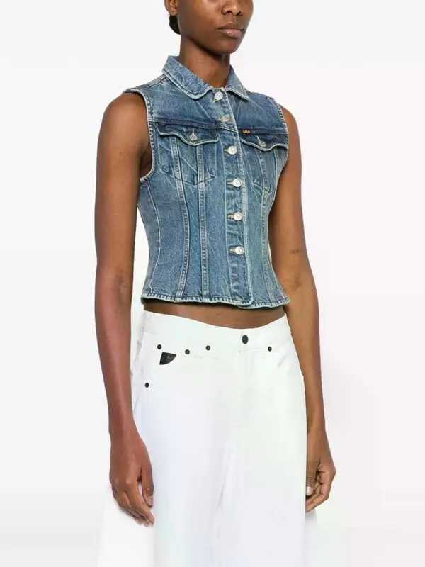 LOIS Sleeveless Denim Gilet