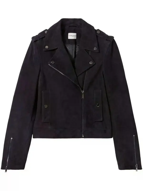 Claudie Pierlot Midnight Suede Biker Jacket