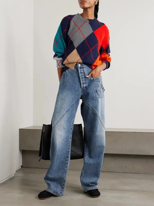 JW Anderson Pringle Argyle Wool Sweater - Multi