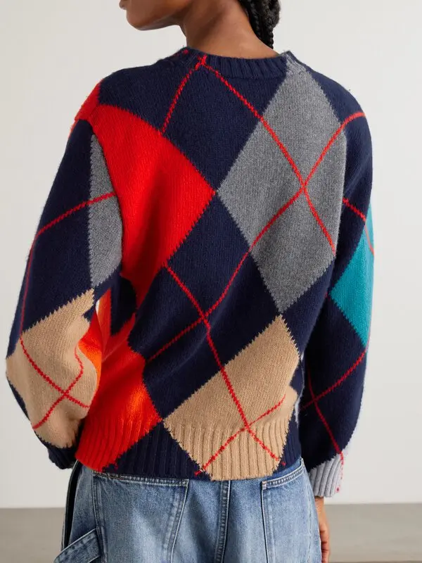 JW Anderson Pringle Argyle Wool Sweater - Multi