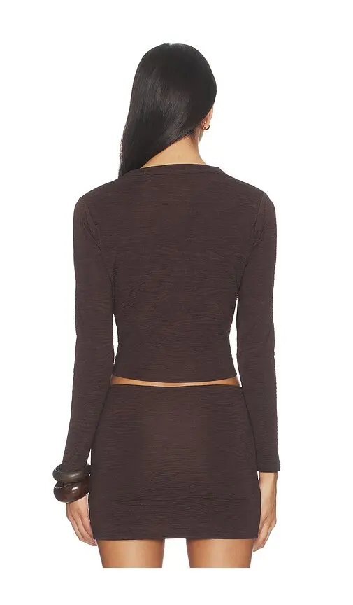 LA PORTE Lauren Swim Cardigan - Brown