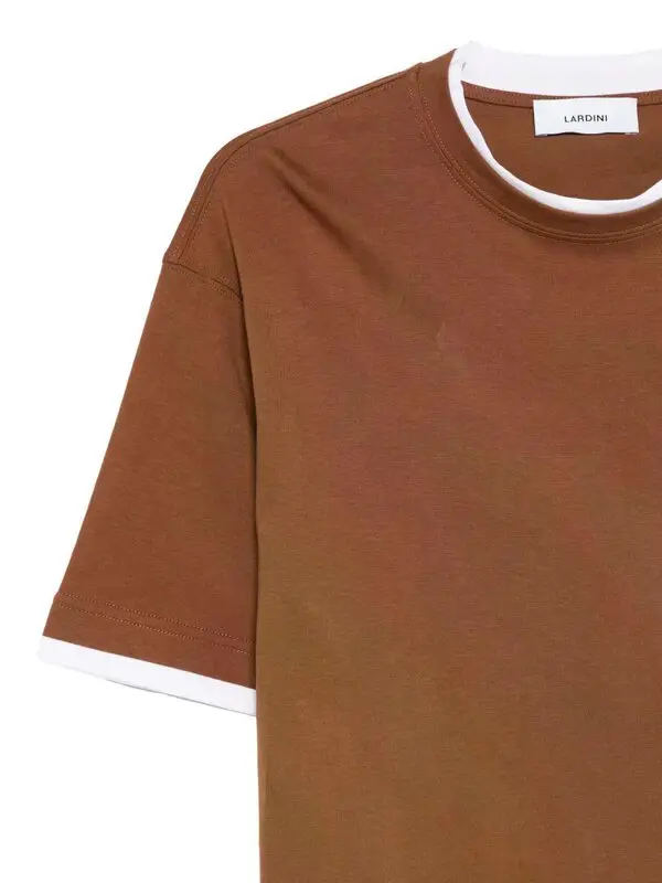 LARDINI Round-neck T-shirt - Brown
