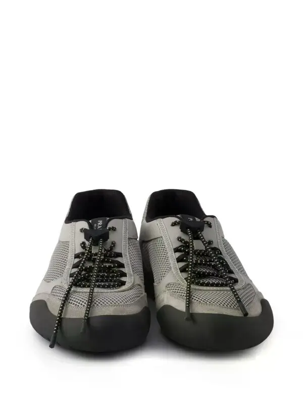 Prada Speedrock Mesh-panelled Sneakers - Grey