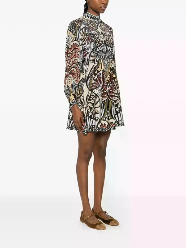 Farm Rio Balamana Mini Dress - Neutrals