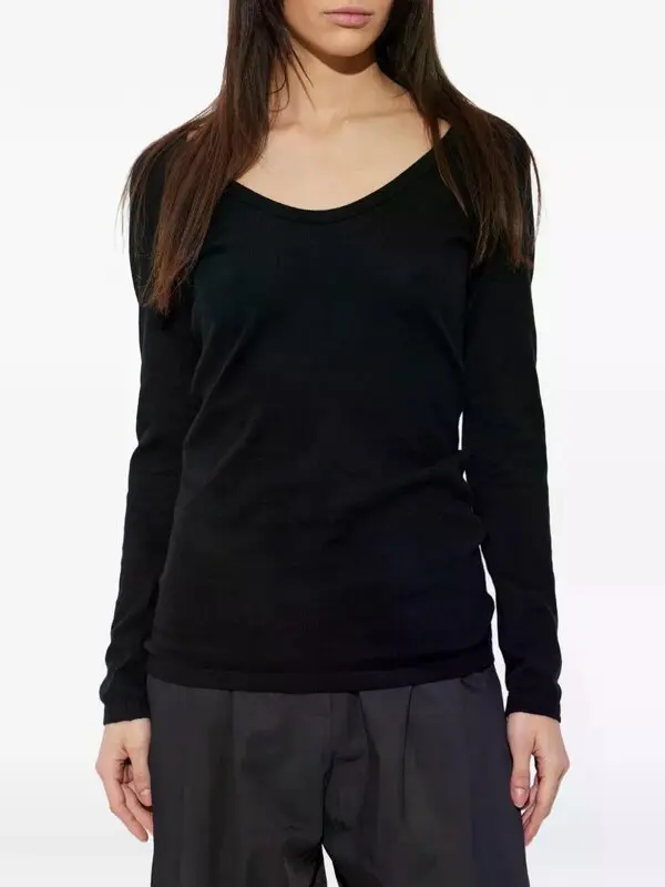LISA YANG Amalea Long Sleeve T-shirt - Black