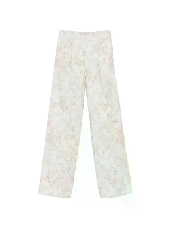 FORTE_FORTE Printed Wide-leg Trousers