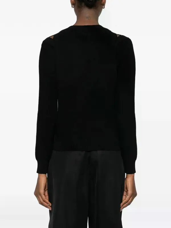 Elisabetta Franchi Cut-out Long-sleeve Sweater
