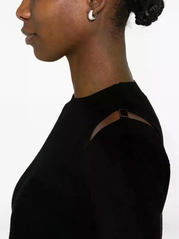 Elisabetta Franchi Cut-out Long-sleeve Sweater