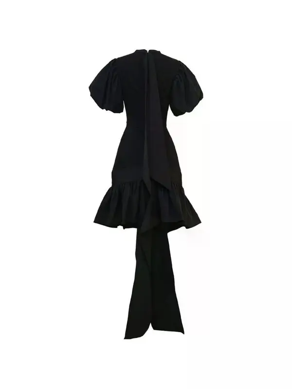 Rokh Ruffled Puff-sleeve Midi Dress