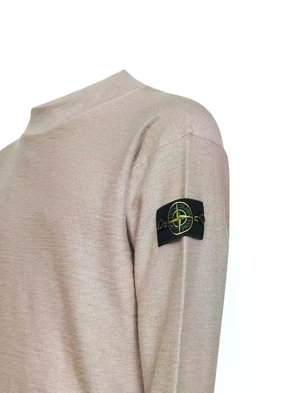 Stone Island Ribbed Crew-neck Long-sleeve Sweater - Neutrals