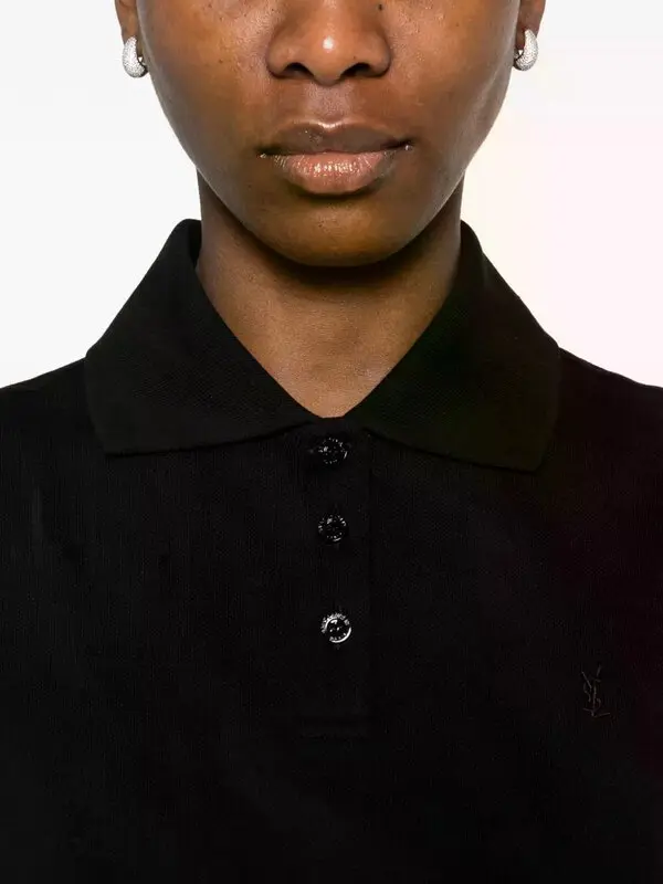 Saint Laurent Sleeveless Button-up Polo Top