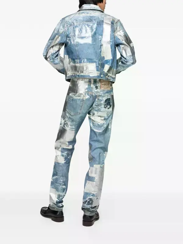 Acne Studios Patchwork Denim Jacket - Blue