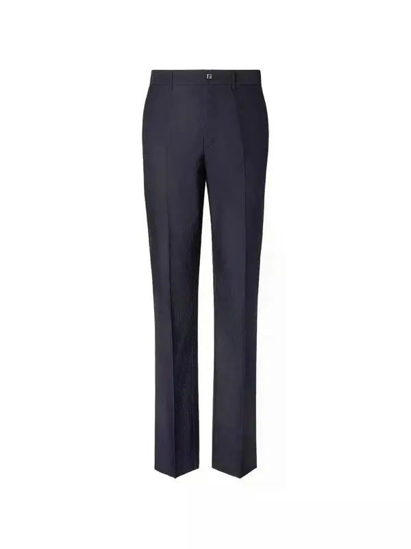 Fendi Logo Detail Trousers - Blue