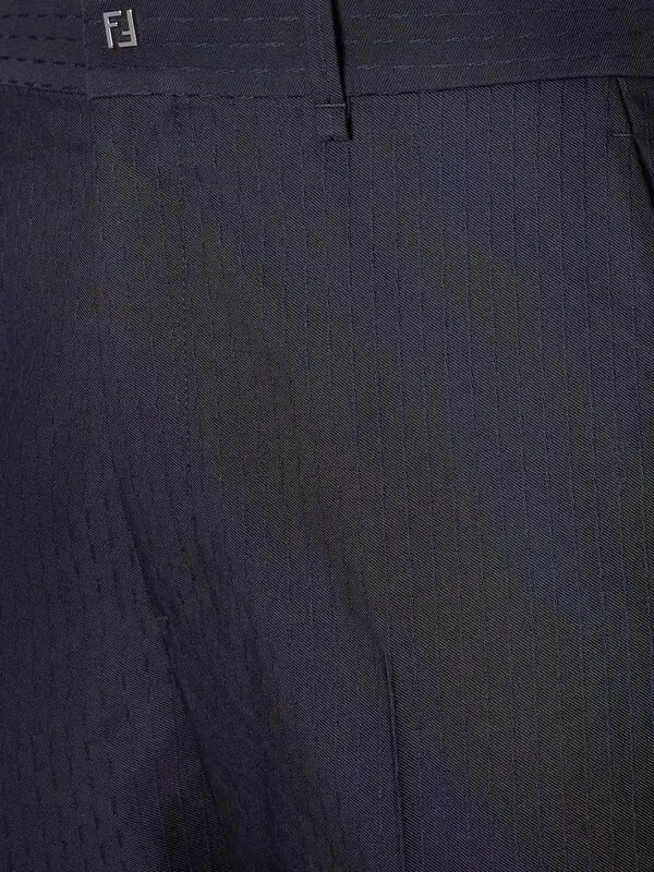 Fendi Logo Detail Trousers - Blue