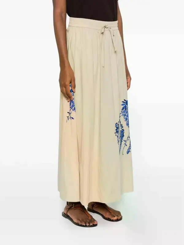 P.a.r.o.s.h Floral Embroidered Maxi Skirt