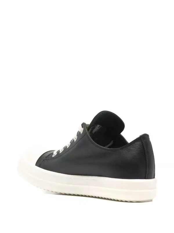 Rick Owens Leather Sneakers - Black