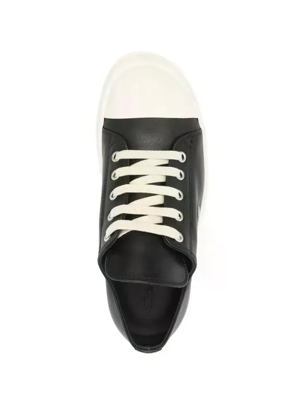 Rick Owens Leather Sneakers - Black