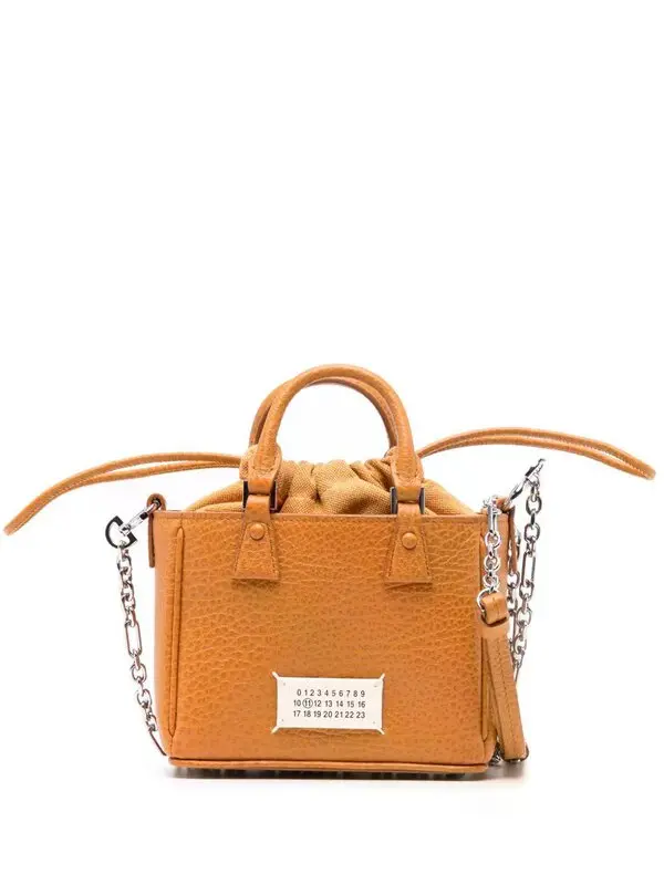 MAISON MARGIELA 5ac Leather Shoulder Bag - Orange