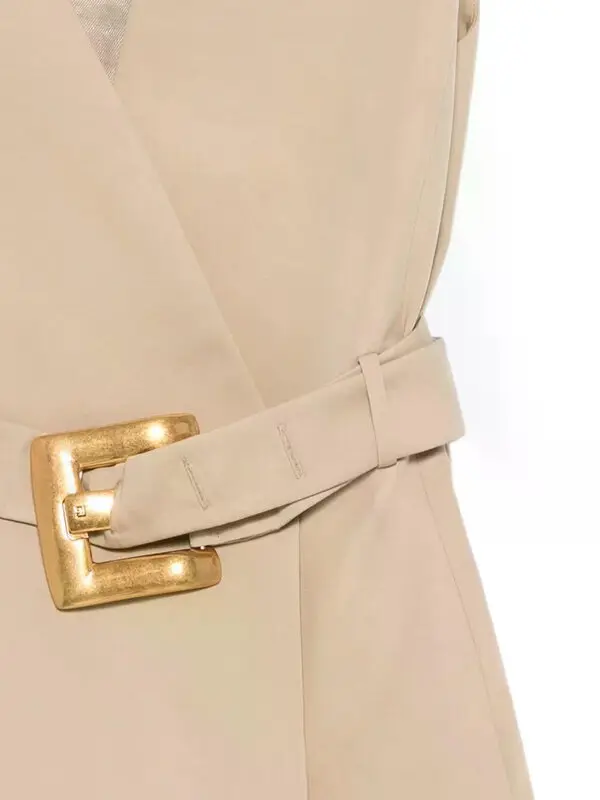 Balmain Mini Belted Blazer Dress - Neutrals