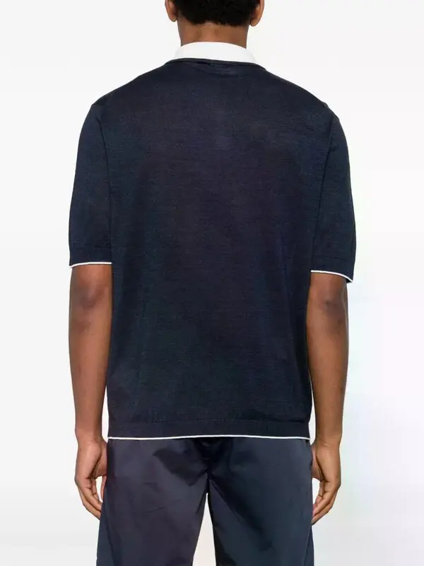Eleventy Trim-collar Polo Shirt