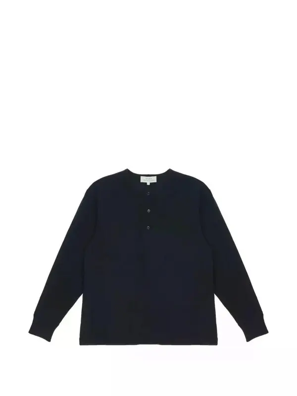 Studio Nicholson Henley Long-sleeve T-shirt - Black