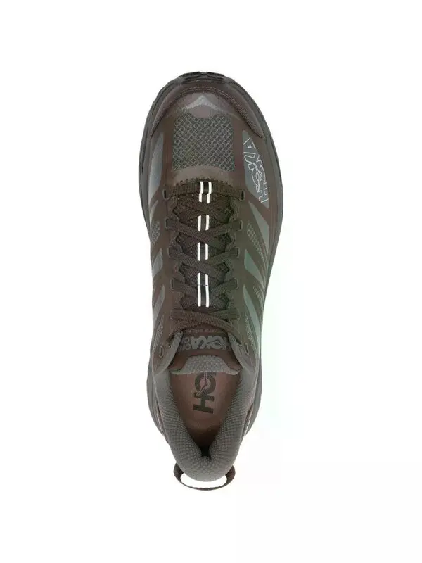 HOKA® Mafate Speed 2 Logo Detail Lace-up Sneakers - Brown