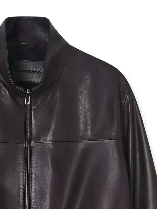 Emporio Armani Zip-up Leather Jacket
