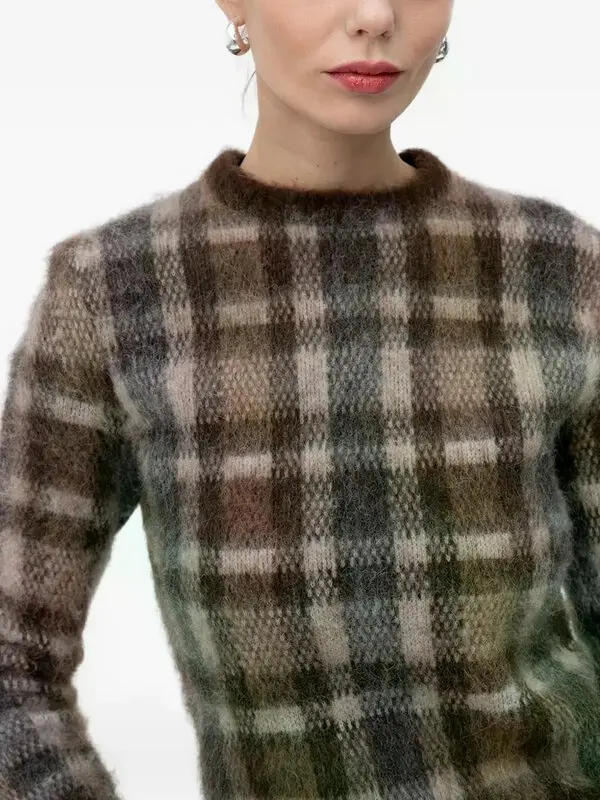 Nanushka Checked Knit Sweater