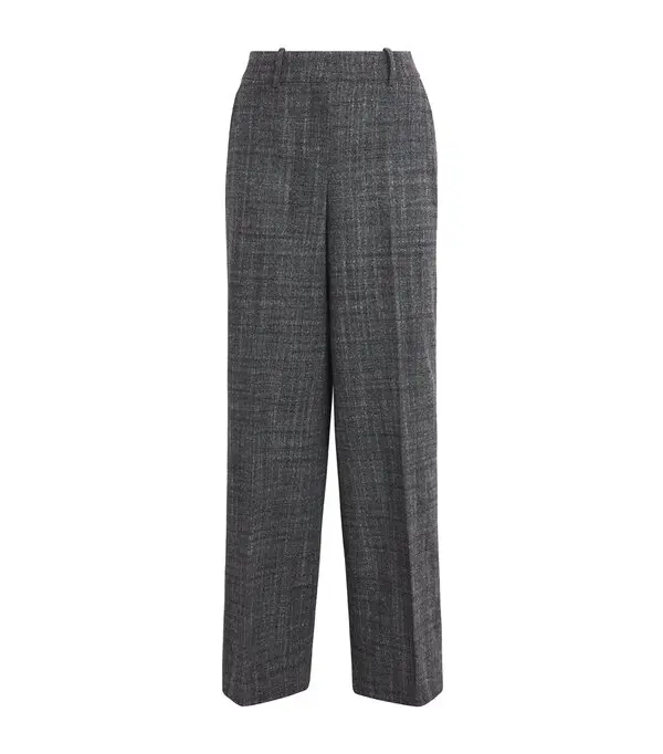 Theory Wool-blend Tailored Wide Leg Trousers
