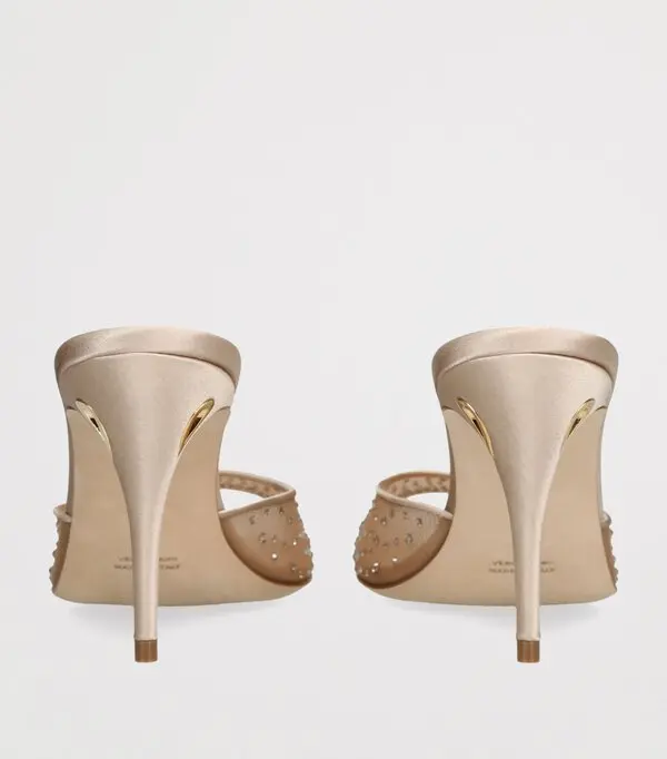 Jennifer Chamandi Embellished Guido Mules 85 - Nude