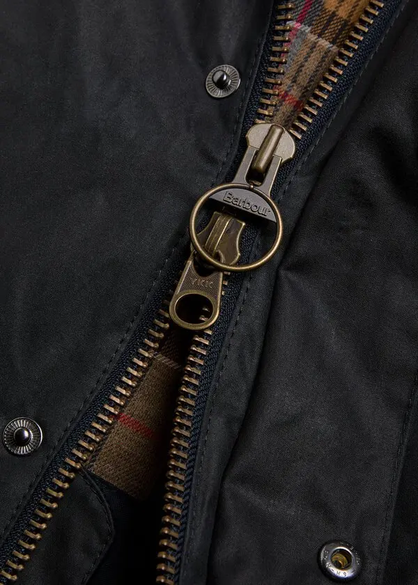 Barbour Ashby Waxed Cotton Jacket - Navy