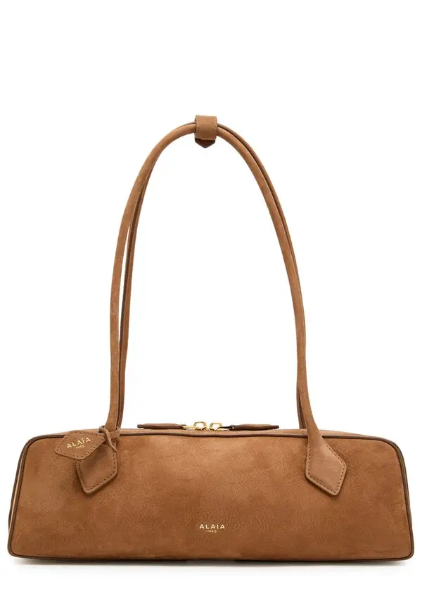 Alaïa Le Teckle Grained Nubuck Shoulder Bag - Brown